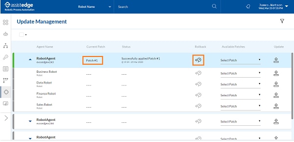 Rolling back a Patch