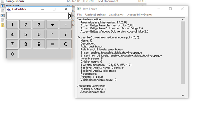 Java Automation using JAB (Java Access Bridge)
