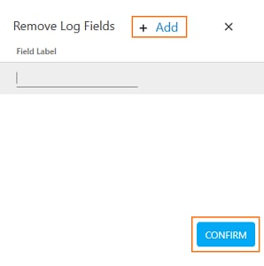Remove Log Fields