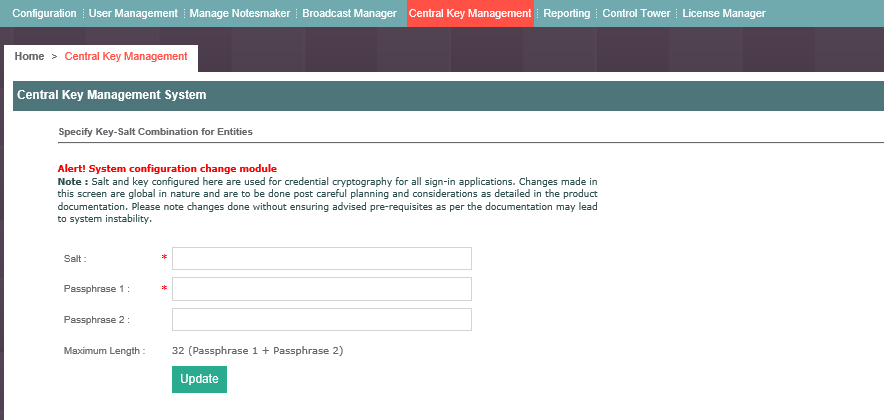 Central Key Management