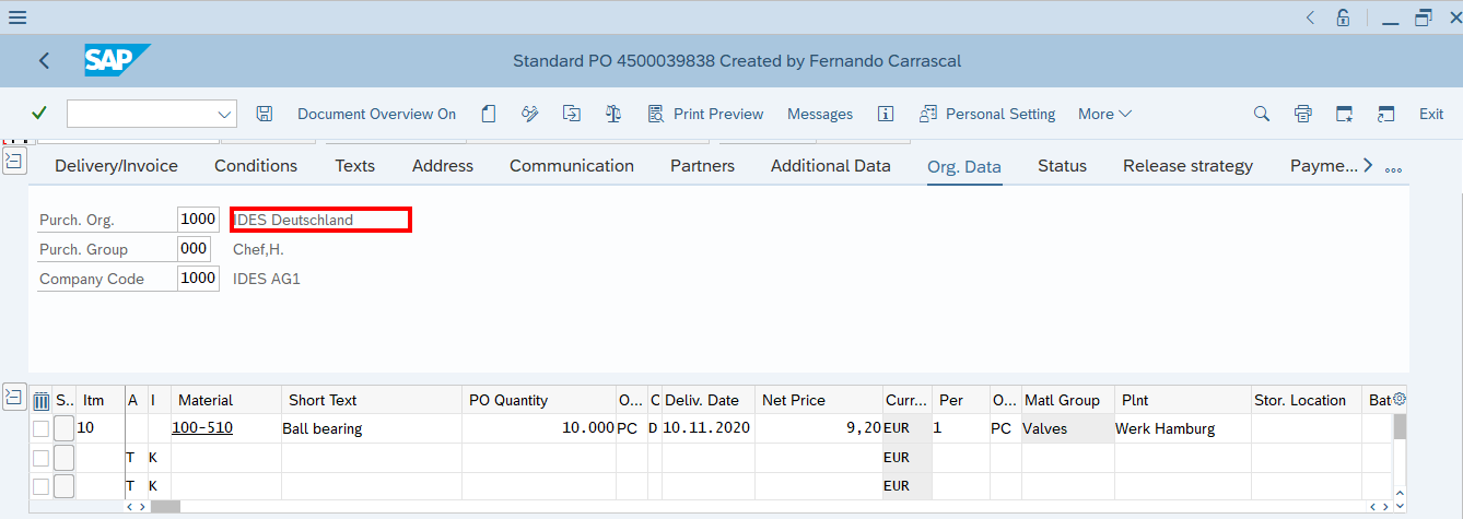 Step-By-Step Guide to Use GUI Field Extractor to Extract Name of the Purchasing Organization
