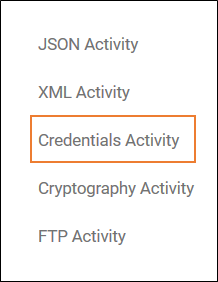 Credentials Activity