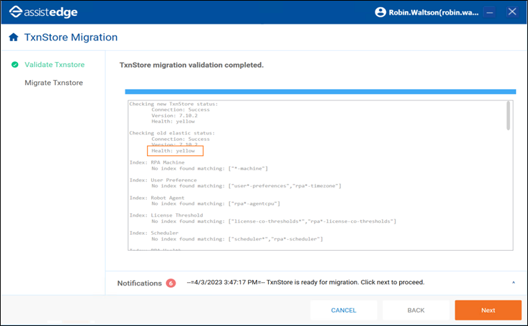 TxnStore Migration