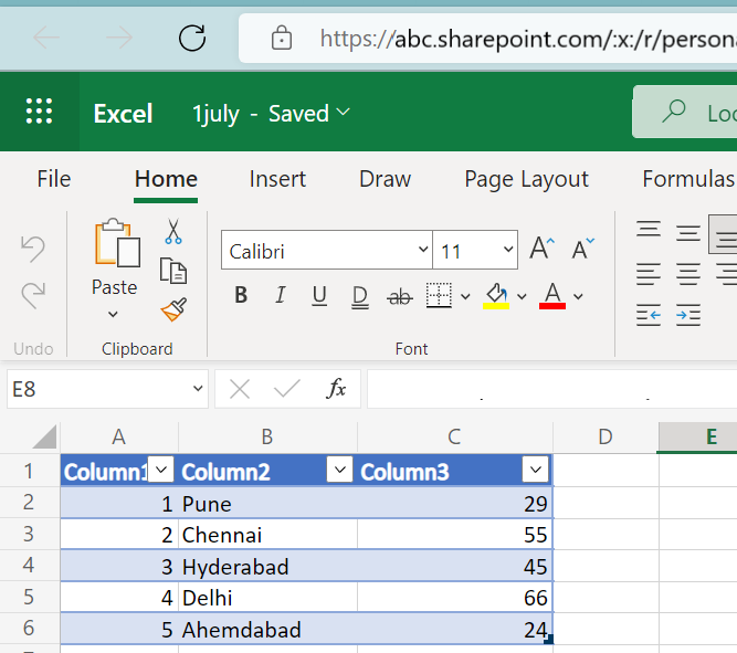 Step-By-Step Guide to use Excel 365 Activity to Create Blank Table and ...