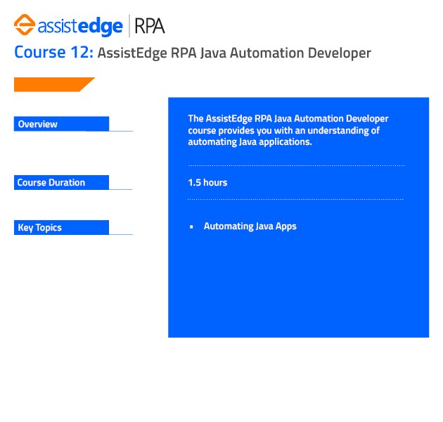 AssistEdge RPA Courses