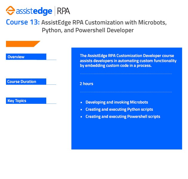 AssistEdge RPA Courses
