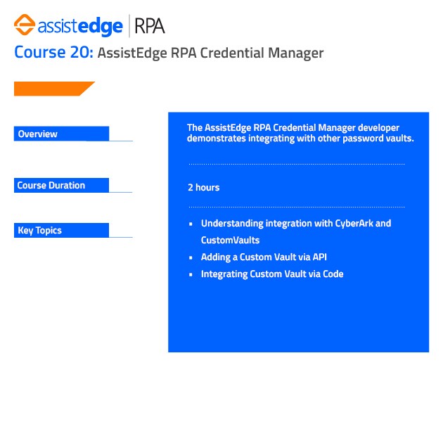 AssistEdge RPA Courses